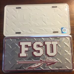 NFL | Other | Fsu Florida State University License Tag | Poshmark